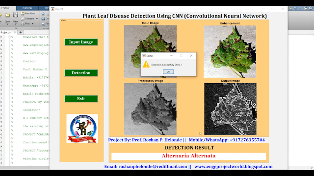 Plant Disease Detection Using Cnn Convolutional Neural Network Matlab Project With Source Code
